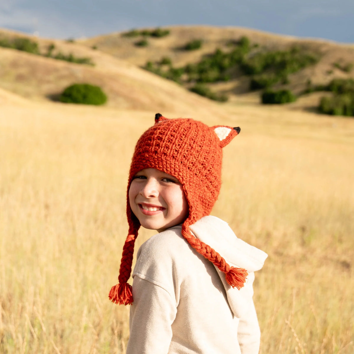 Kids Animal Hats (Fox) – Living the Dream Alpaca Farm