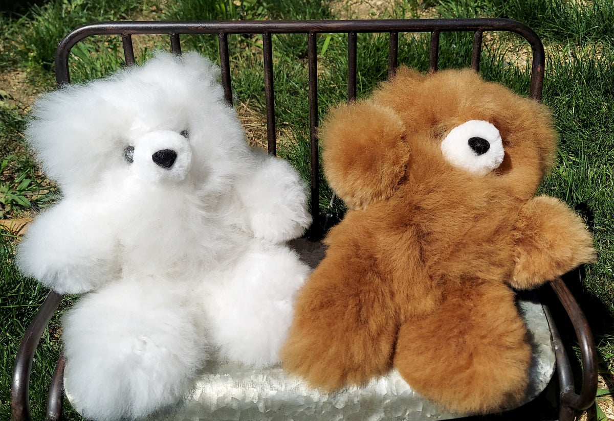 Fun Natural Teddy Bears 18" (Color Options) – Living the Dream Alpaca Farm