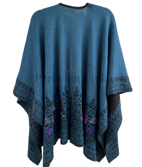 Sylvan Reversible Alpaca Ruana – Living the Dream Alpaca Farm