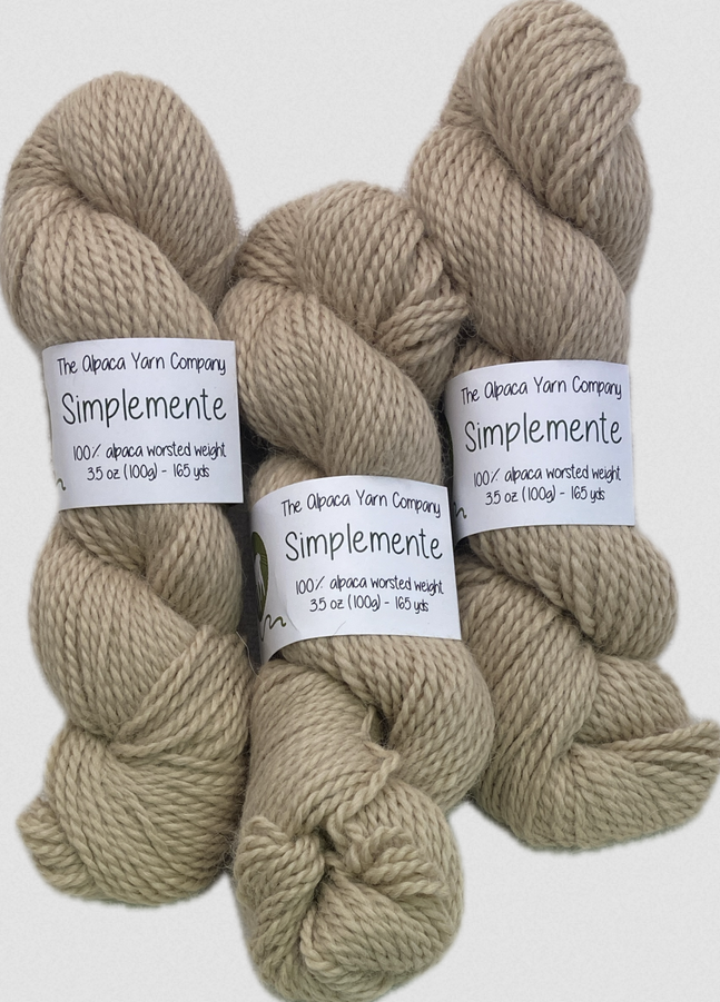 Simplemente 100% Alpaca Yarn – Living the Dream Alpaca Farm