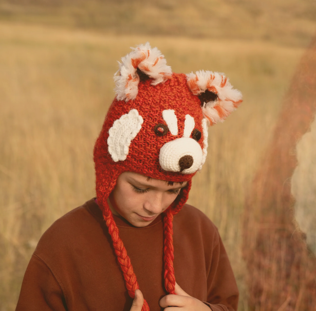 Kids Animal Hat (Red Panda) – Living the Dream Alpaca Farm