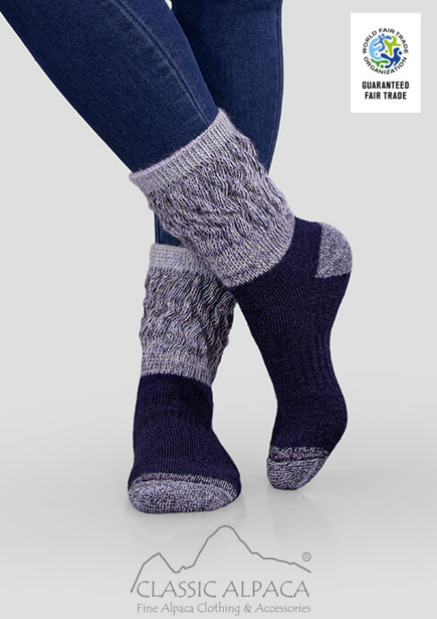 Tri-Color Therapeutic Alpaca Crew Sock (Color Options) – Living the ...