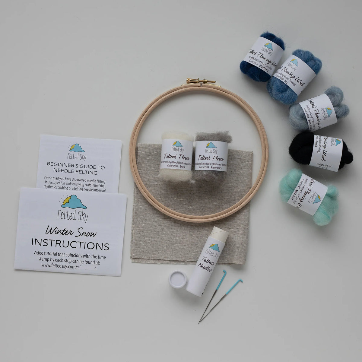 Winter Snow Needle Felting Kit – Living the Dream Alpaca Farm