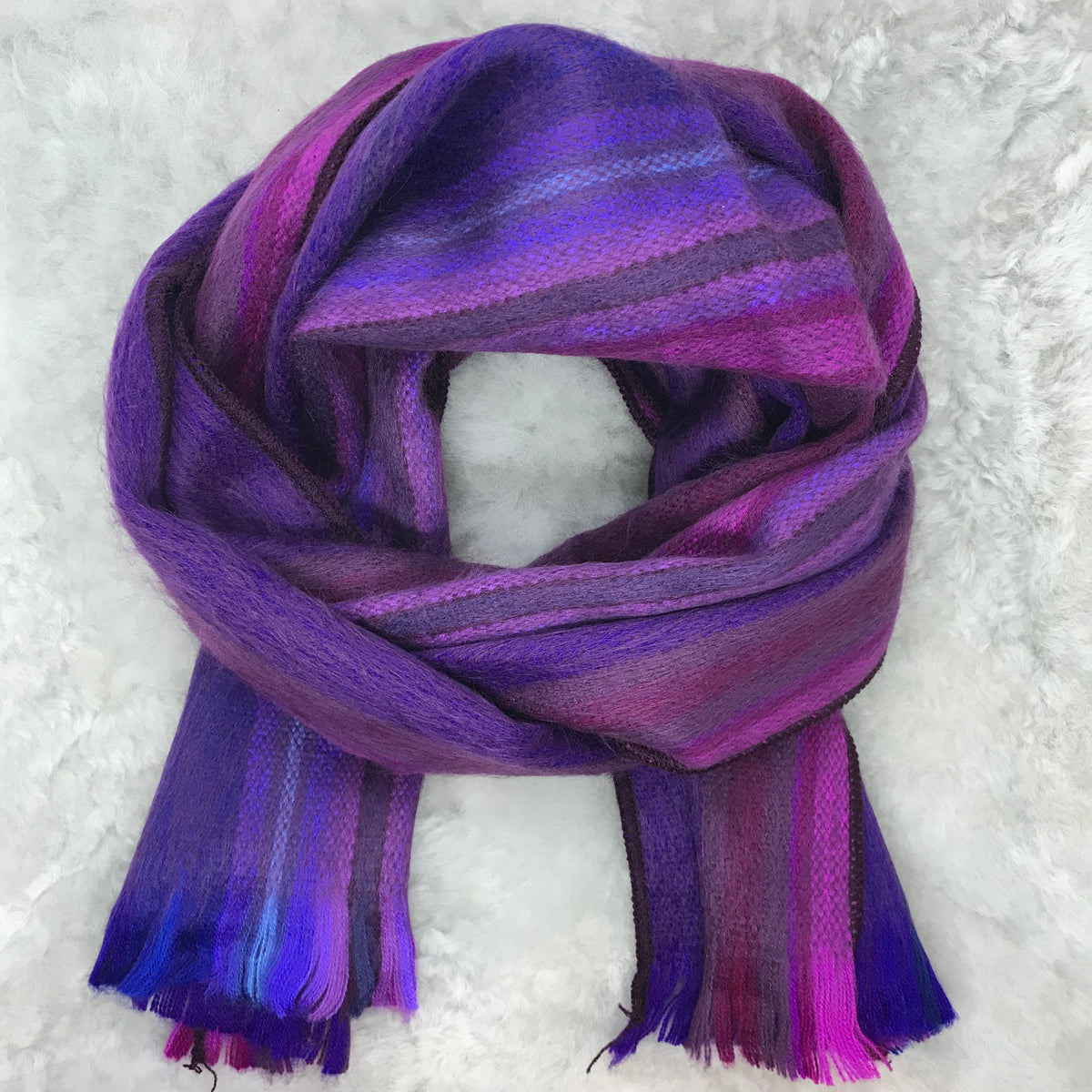 Plum Stripe Woven Scarf – Living the Dream Alpaca Farm
